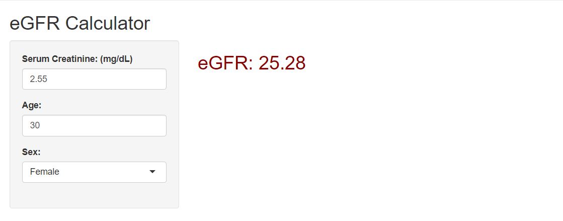 GitHub - sentfromthehub/shiny-eGFR: A Shiny app in R to estimate GFR from serum creatinine, age ...