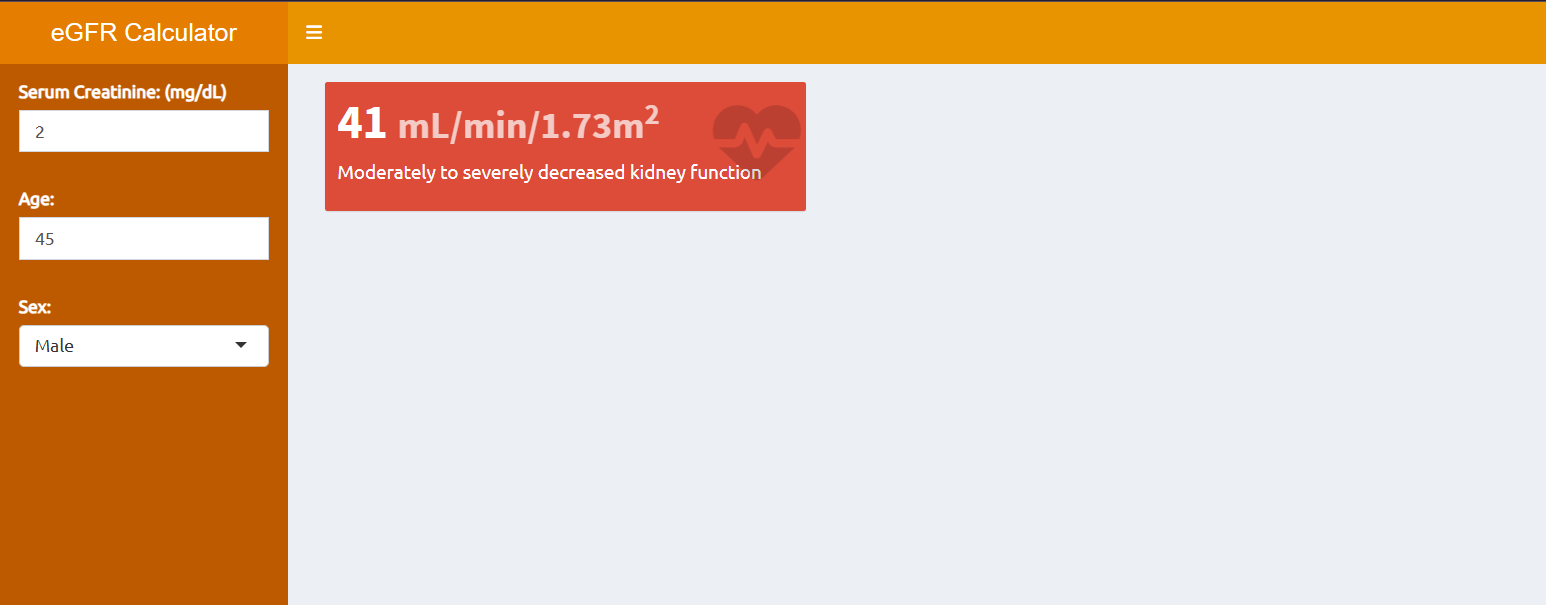 GitHub - sentfromthehub/shiny-eGFR: A Shiny app in R to estimate GFR from serum creatinine, age ...