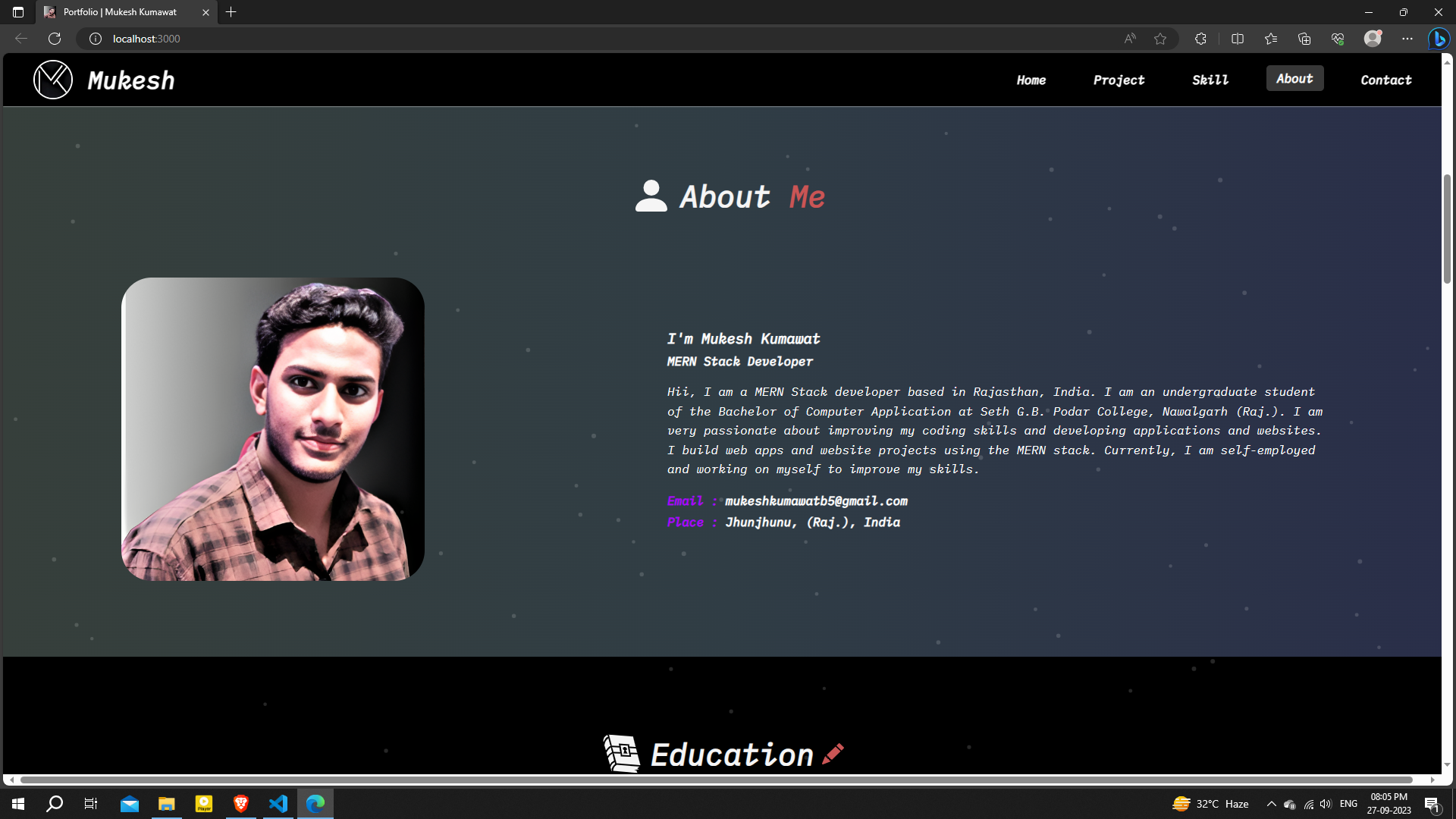 GitHub - Mukesh-Kumawat-0o/Portfolio-Project