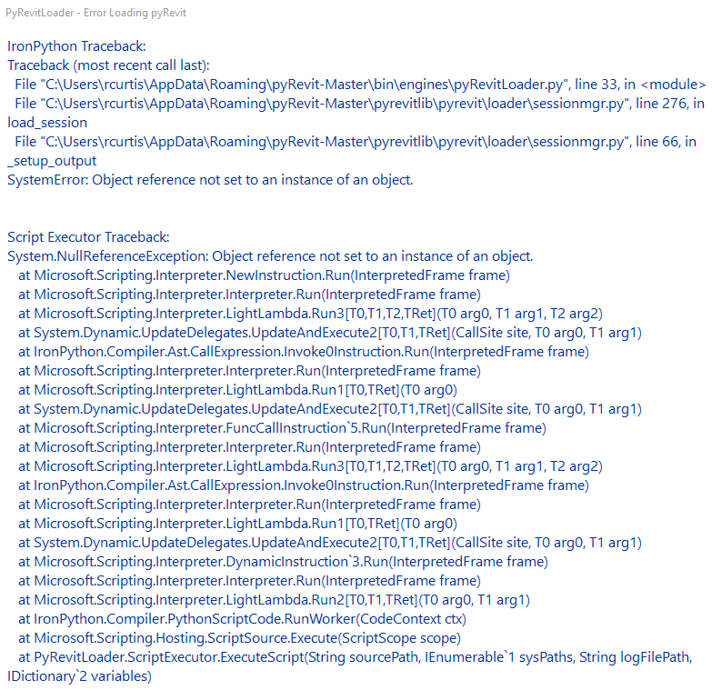 Pyrevitloader Error Loading Pyrevit · Issue 1649 · Pyrevitlabs Pyrevit · Github