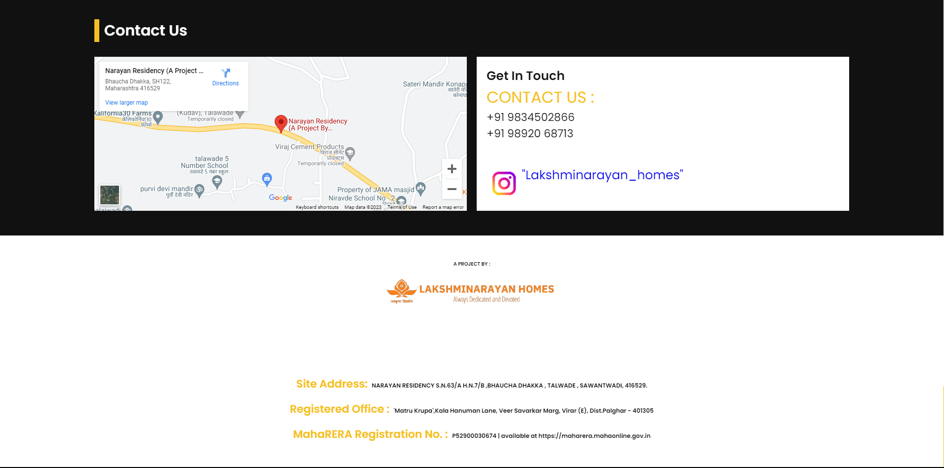 GitHub - AdityaShah7867/Lakshminarayan-Homes: A website made for Lakshminarayan Homes