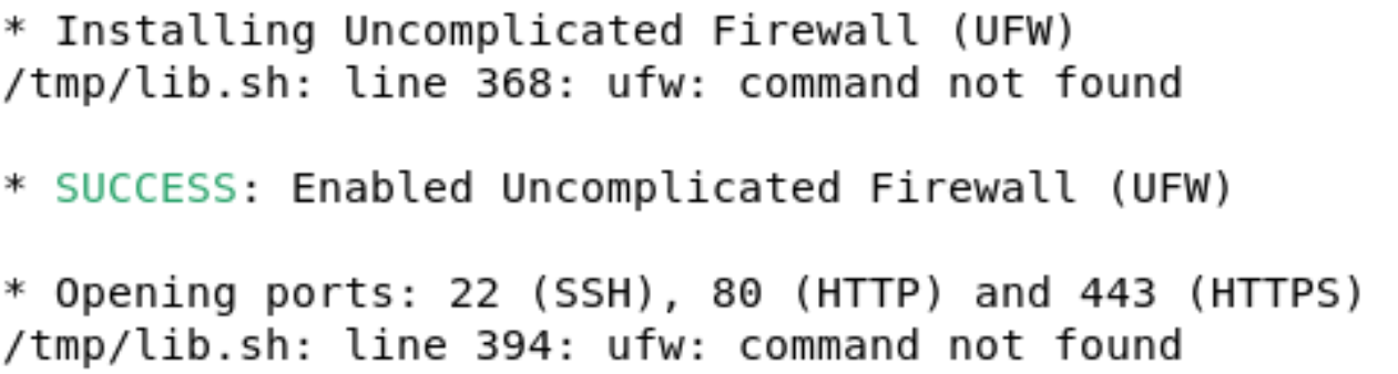 UFW: command not found · Issue #380 · pterodactyl-installer/pterodactyl-installer · GitHub