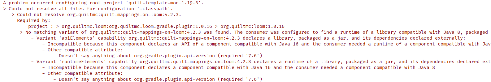 It failed to build. · Issue #25 · QuiltMC/quilt-template-mod · GitHub