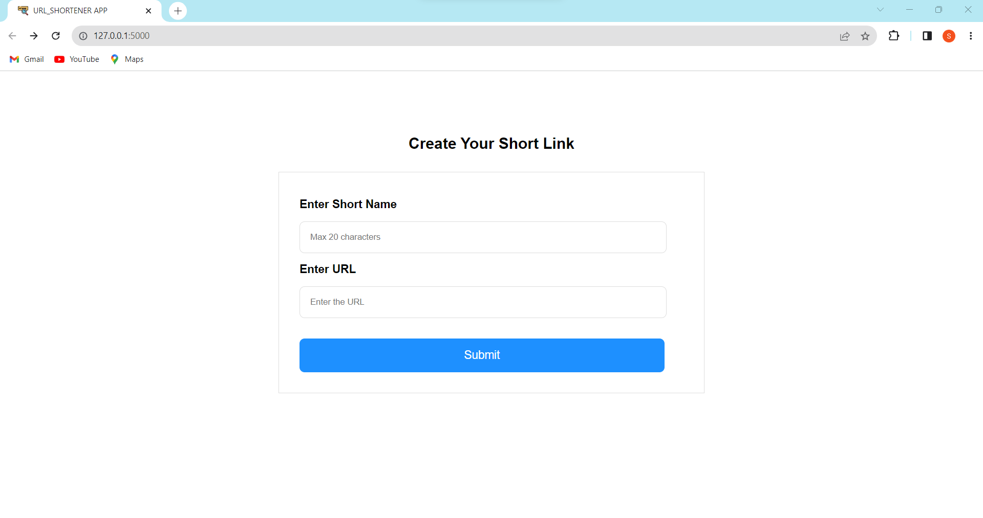 GitHub - shreyasanap/Url-Shortener