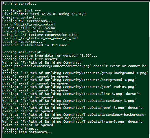 Error Messages on Starting up · Issue #5508 · PathOfBuildingCommunity ...