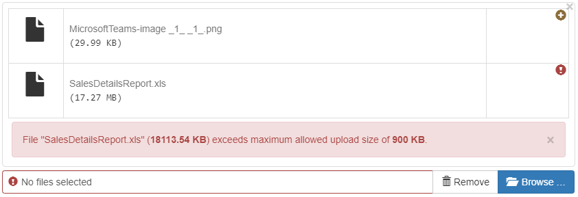 Multiple attachments with one or more erroneous files in between using form submission · Issue ...