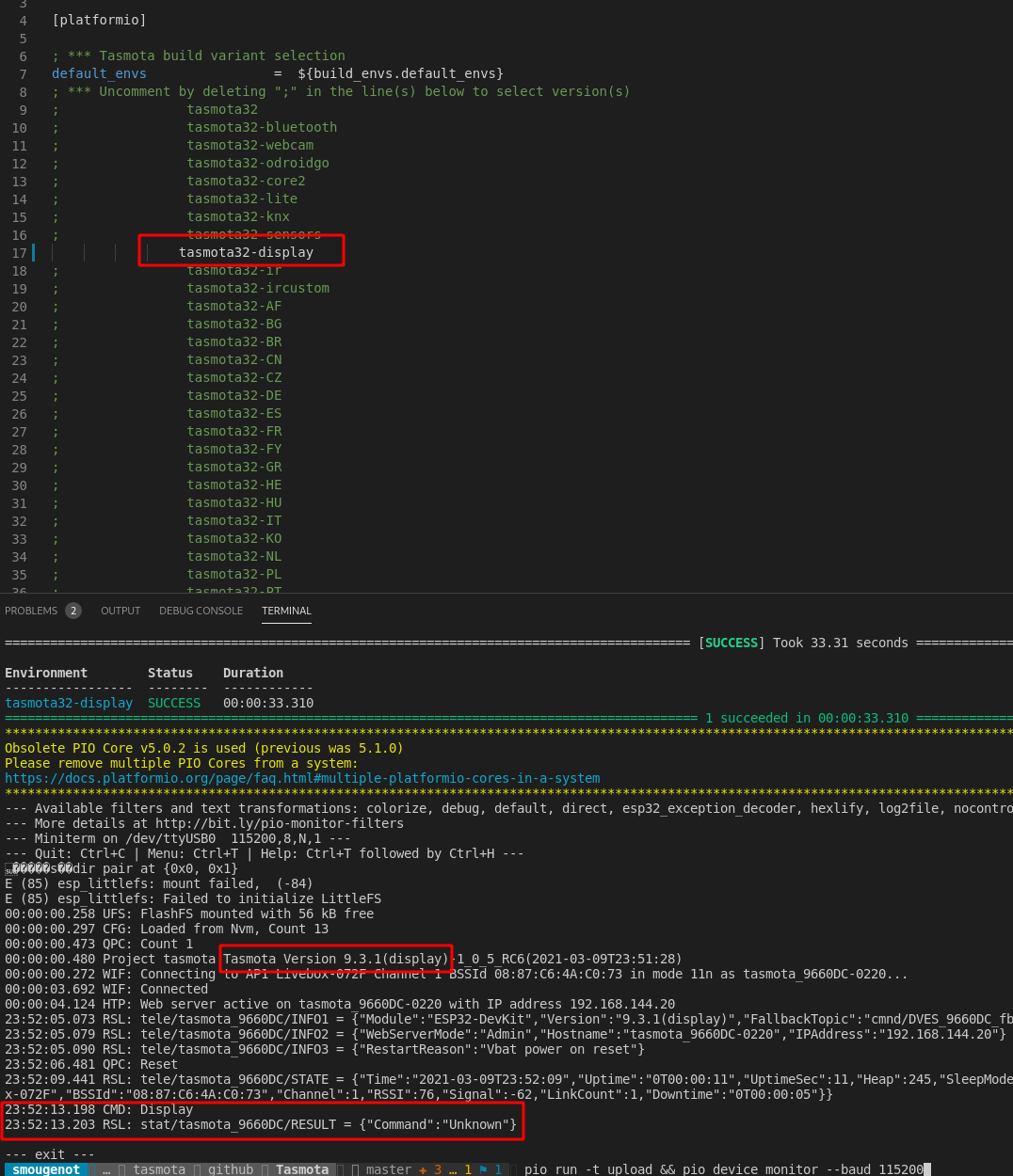 How to build Tasmota with Sensor and Display · Discussion #11254 · arendst/Tasmota · GitHub