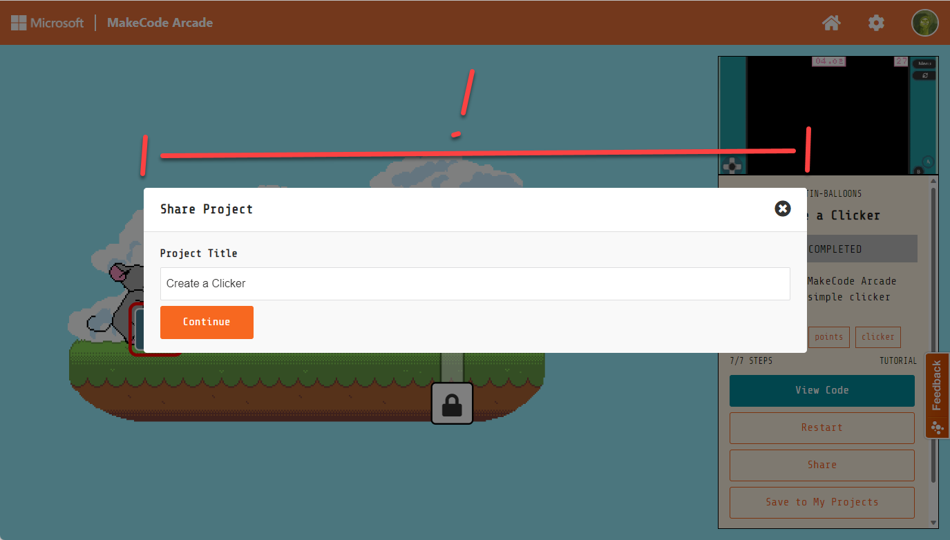 Share Project dialog is excessively wide · Issue #4959 · microsoft/pxt-arcade · GitHub