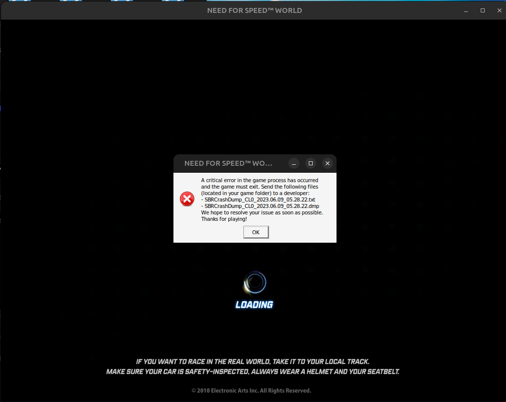 Game doesn't launch past initial loading screen, crashes · Issue #255 ...