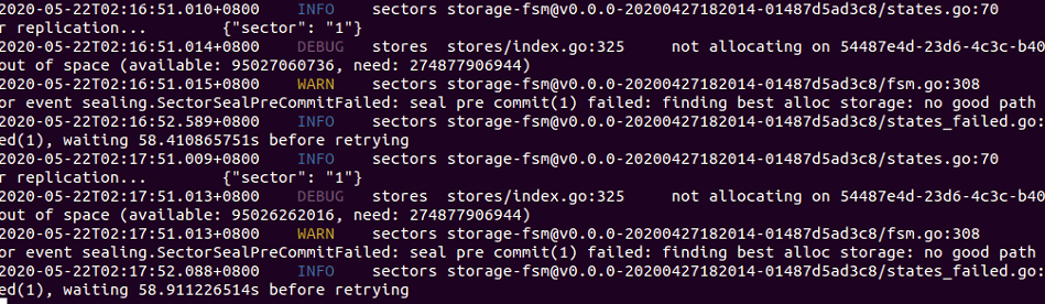 Sealing failed with sealing.SectorSealPreCommitFailed error. · Issue #1814 · filecoin-project ...