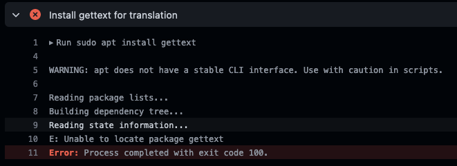 apt does not have a stable cli interface / can't locate package during github action run · Issue ...