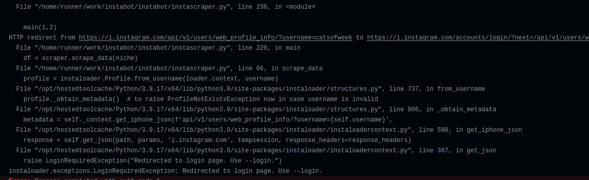 Instaloader Getposts On Github Actions · Issue 2035 · Instaloaderinstaloader · Github