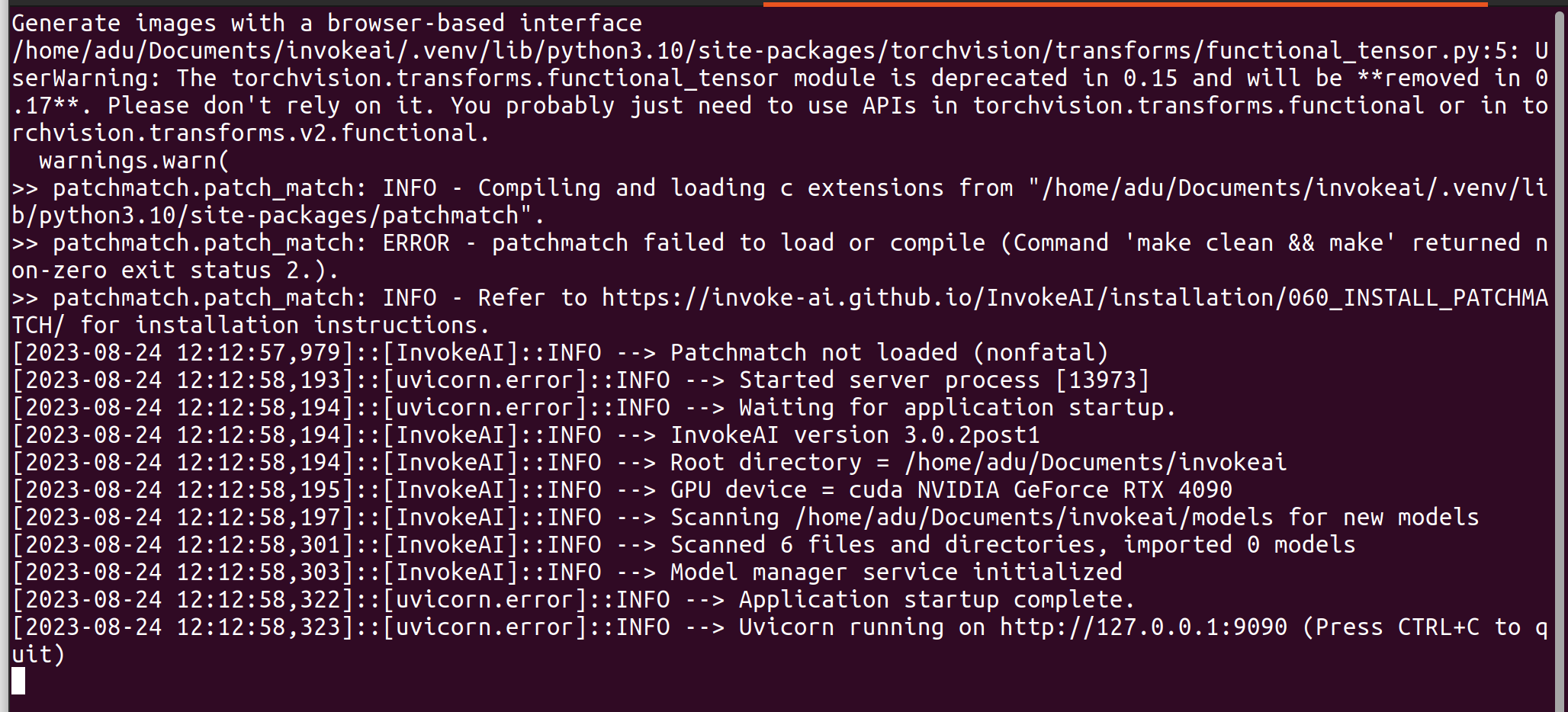 Bug Error Patchmatch Failed To Load Or Compile Command Make Clean Andand Make Returned Non