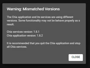 Warning: Mismatch Versions after update to V1.8.2 on Windows 10 · Issue ...