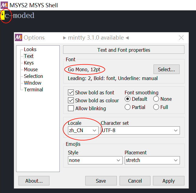 Wide ambiguous character width for unicode '‘' (0x2018) with font Monaco with CJK Locale option ...