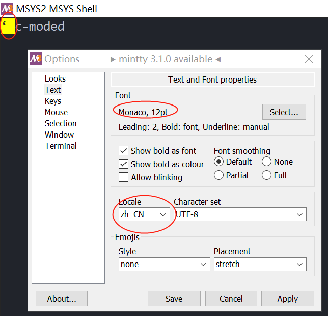 Wide ambiguous character width for unicode '‘' (0x2018) with font Monaco with CJK Locale option ...