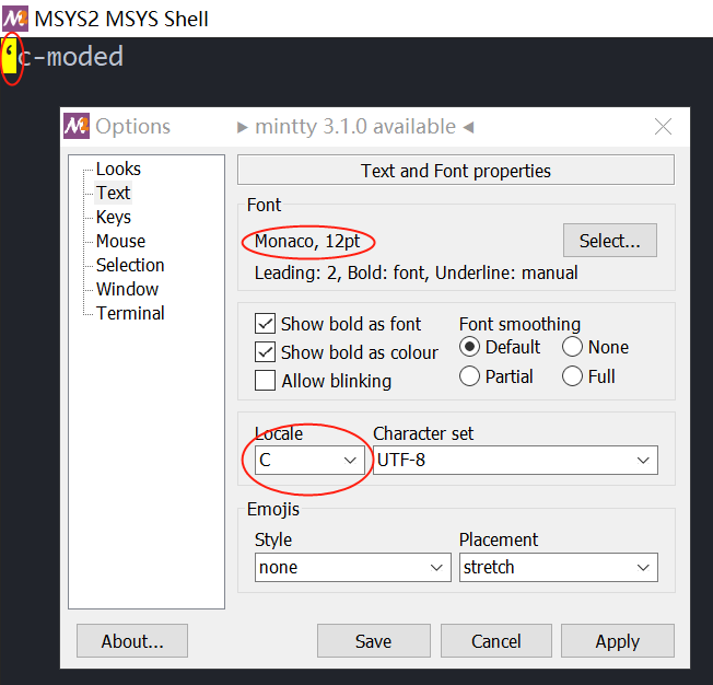 Wide ambiguous character width for unicode '‘' (0x2018) with font ...
