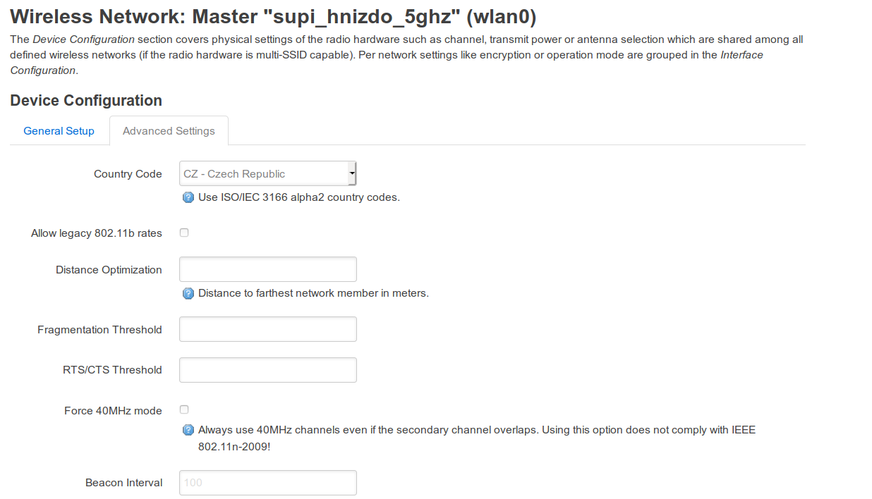 Luci Mod Network Clarify Distance Parameter Is Only Needed When Using A Long Distance