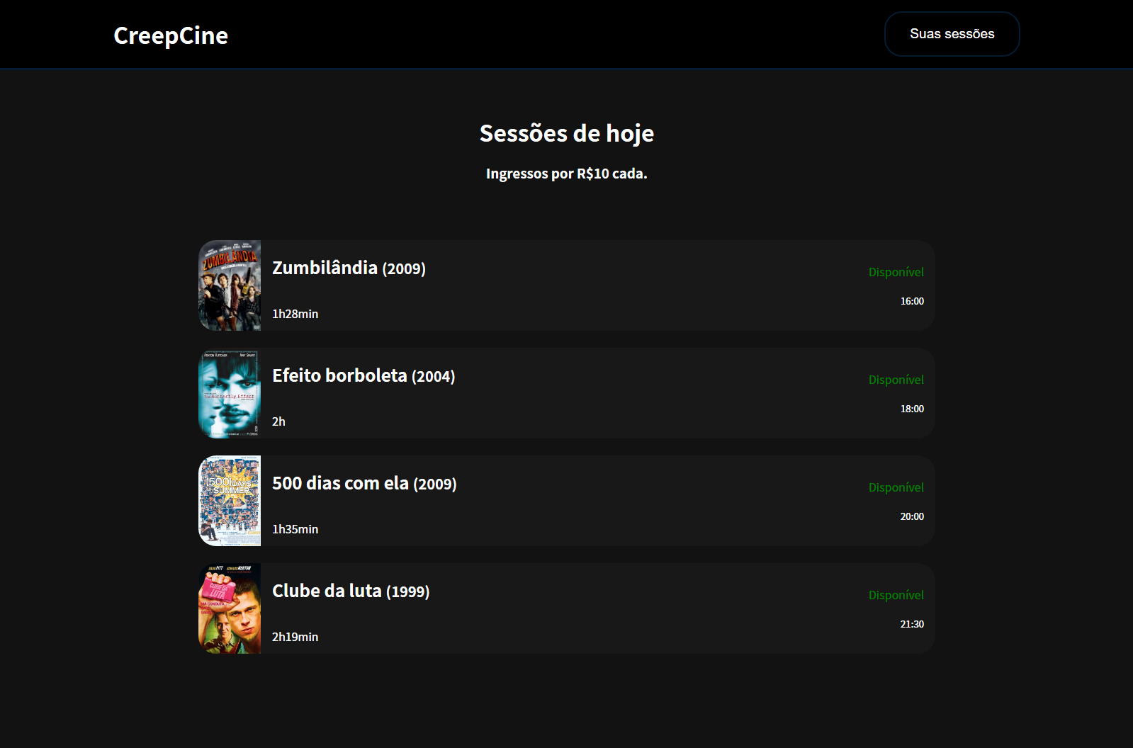 GitHub - caamps/creepcine: Interface de compra de ingressos para cinemas criada em React