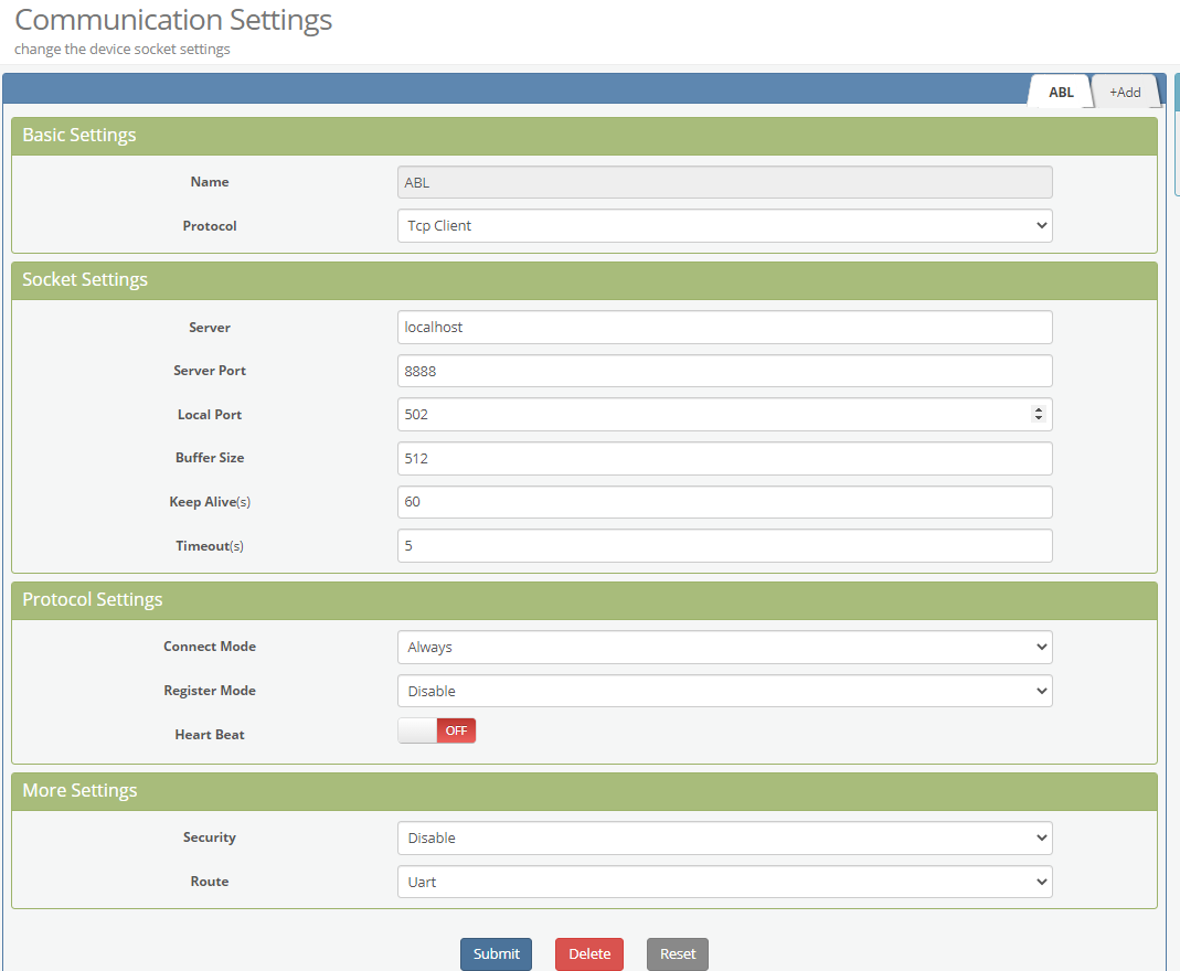 Verbindung via RS485 Ethernet Adapter (Protoss PE11) -> ABL emh · evcc ...