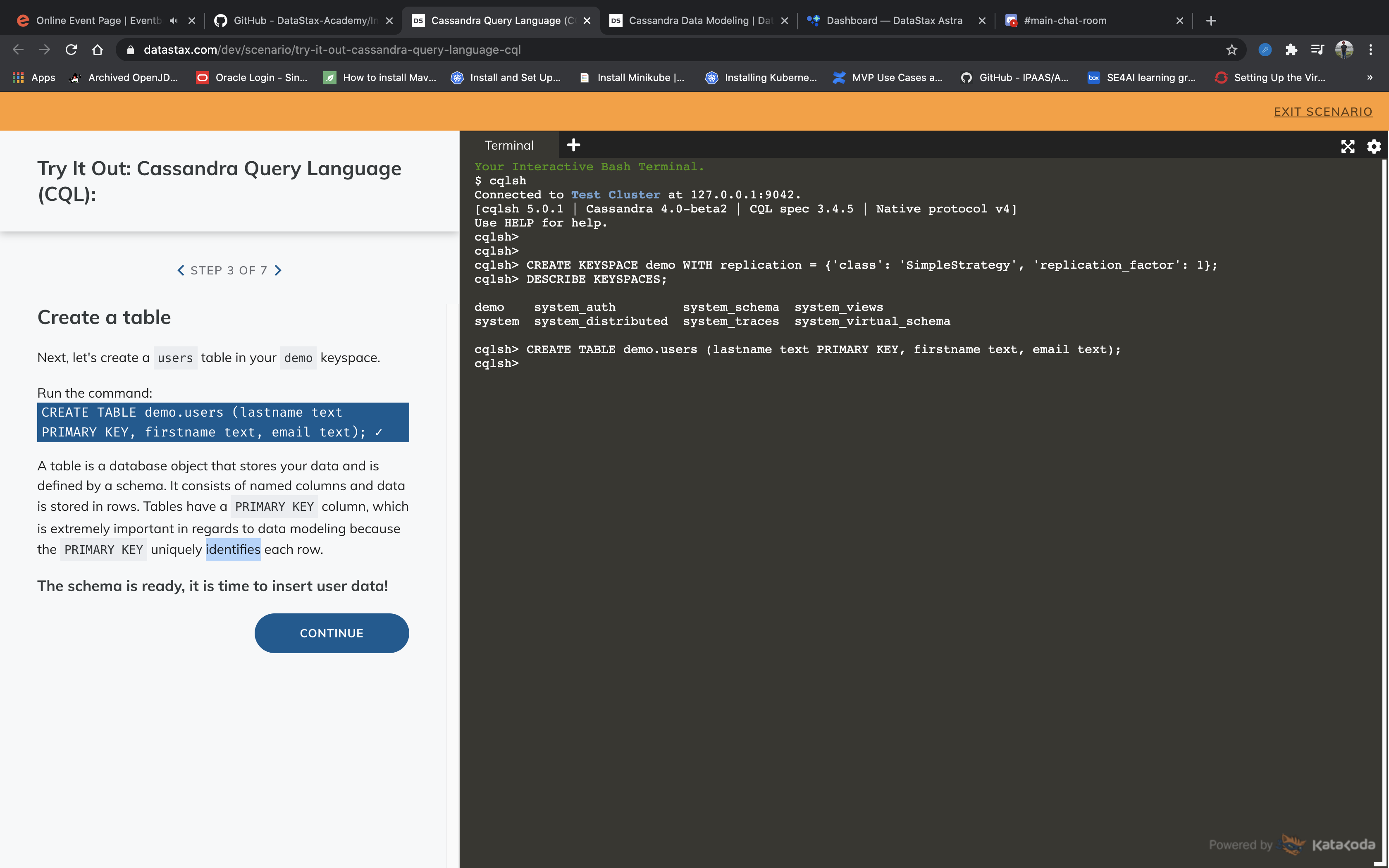 [hw] Jasbir Singh · Issue 5 · Datastaxdevs Workshop Intro To Cassandra · Github