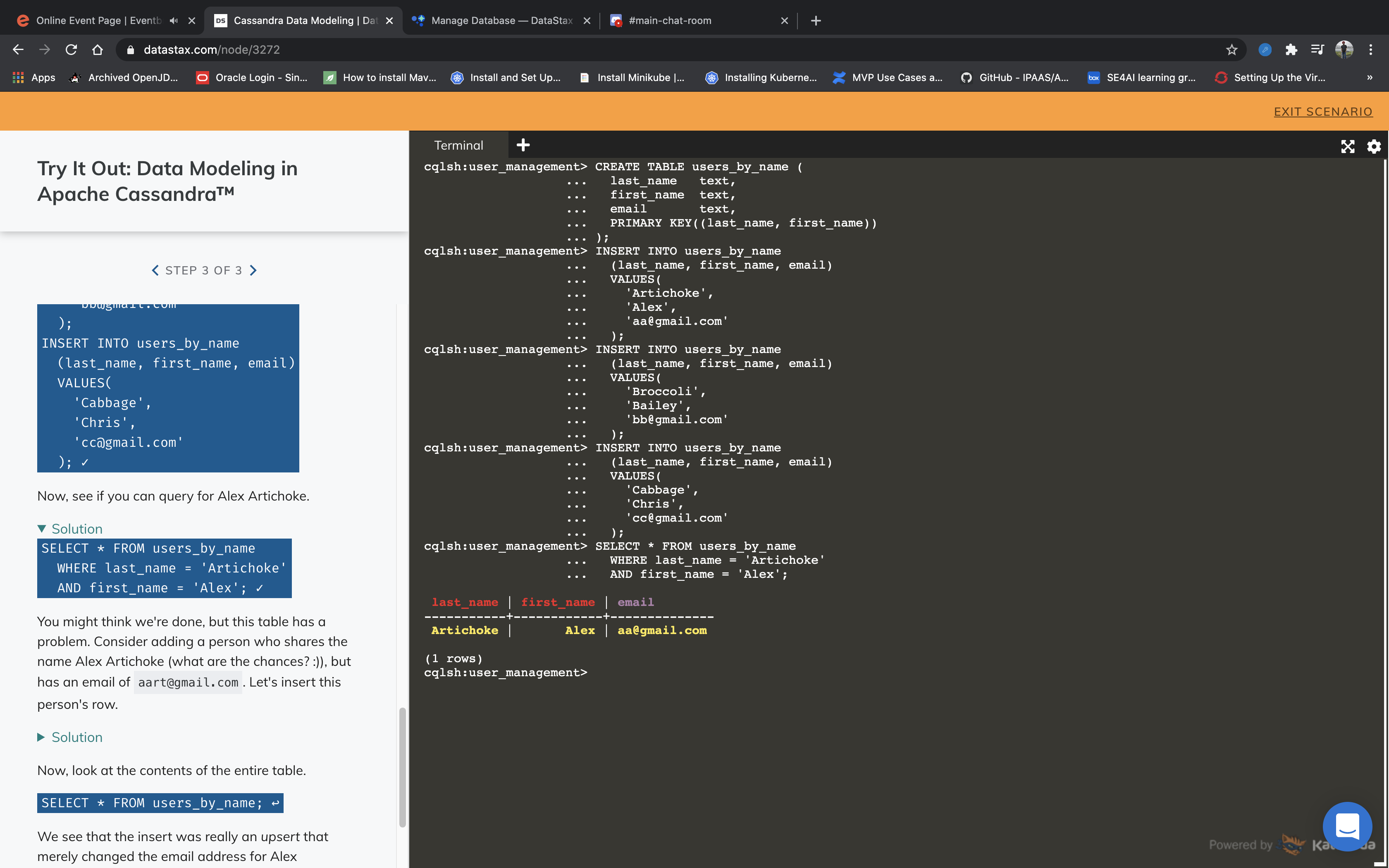 [hw] Jasbir Singh · Issue 5 · Datastaxdevs Workshop Intro To Cassandra · Github