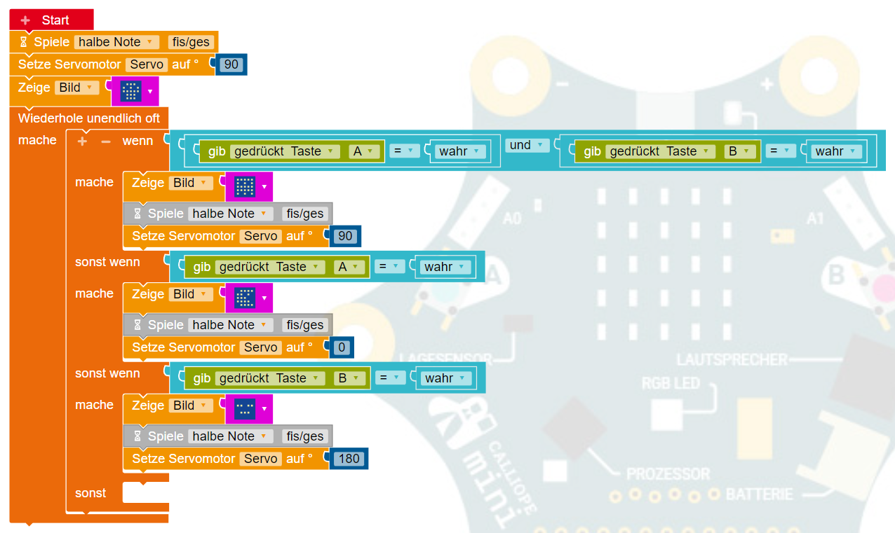 Calliope Mini: Can't using servo block and play sound block together inside a loop · Issue #1360 ...