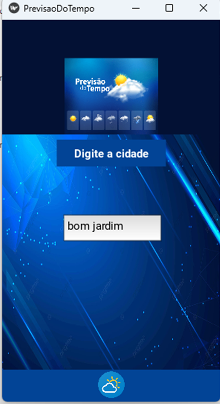 GitHub - JulianaAigueira/Previsao-do-tempo: Projeto de um aplivatido onde o usuário vai digitar ...