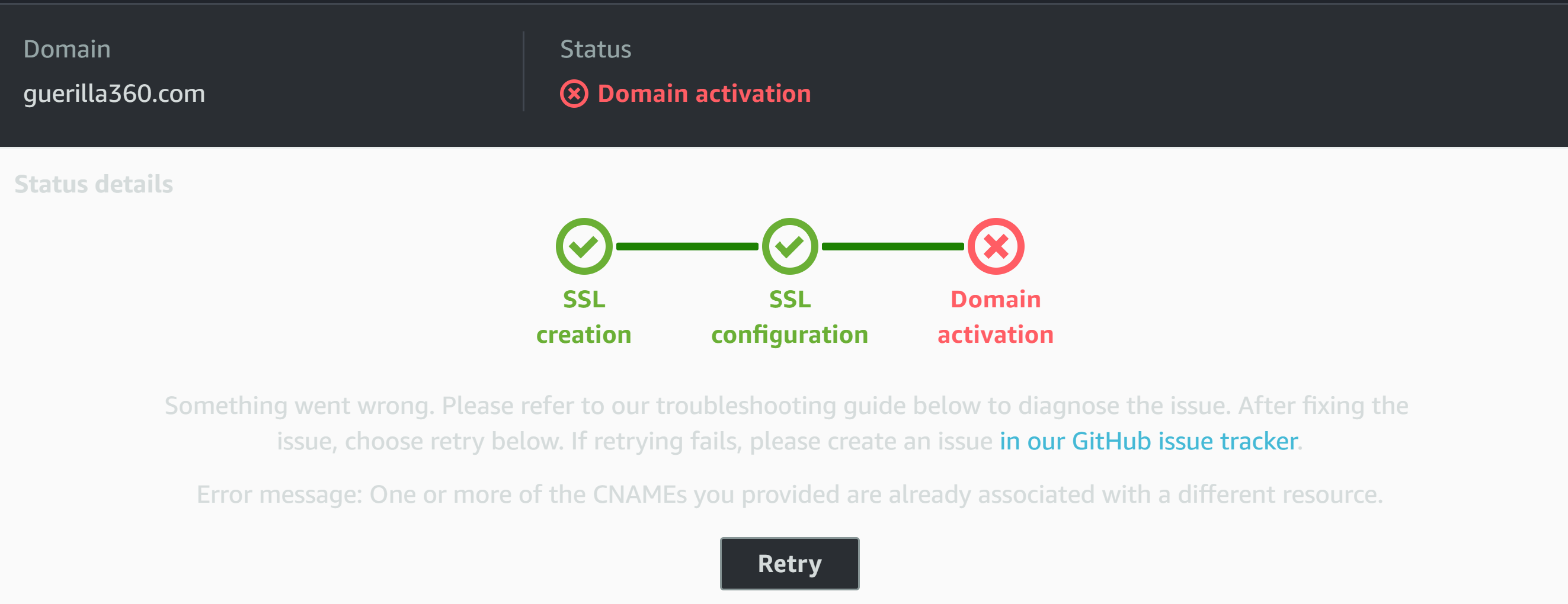 Domain activation is Failed - Domain activation failed · Issue #1859 · aws-amplify/amplify ...