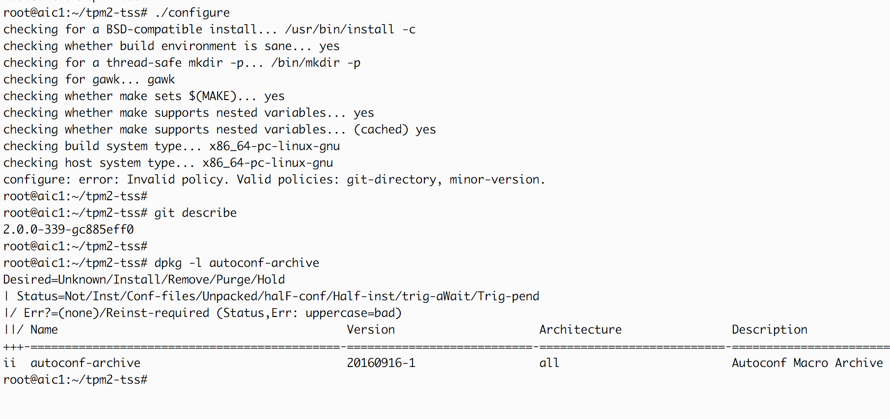 Configure is failing · Issue #69 · tpm2-software/tpm2-pkcs11 · GitHub
