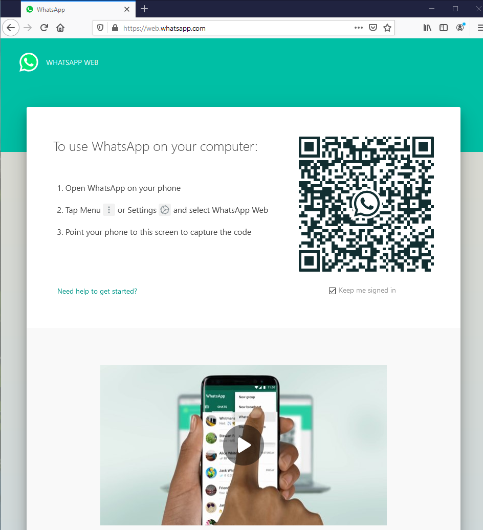 web.whatsapp.com - site is not usable · Issue #65264 · webcompat/web-bugs · GitHub