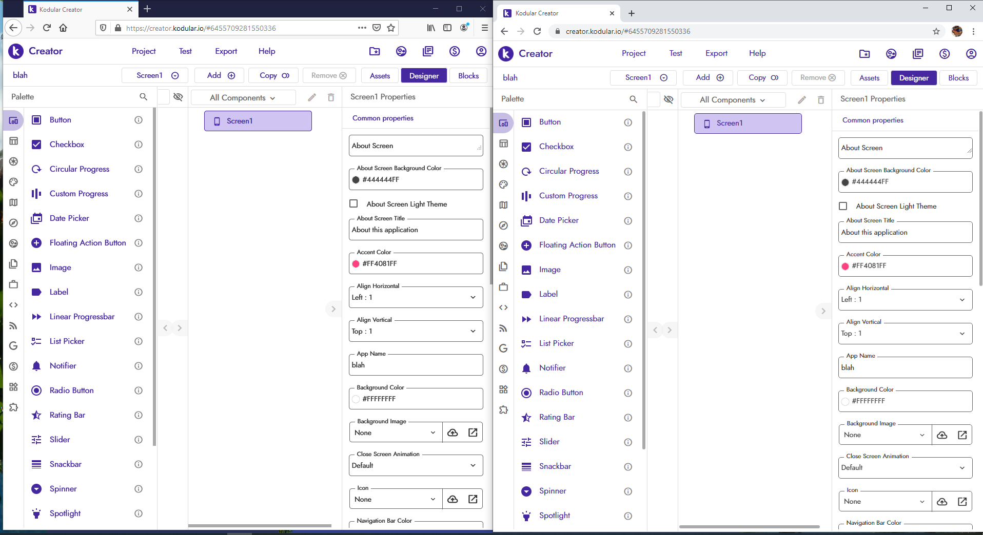 creator.kodular.io - design is broken · Issue #65715 · webcompat/web-bugs · GitHub