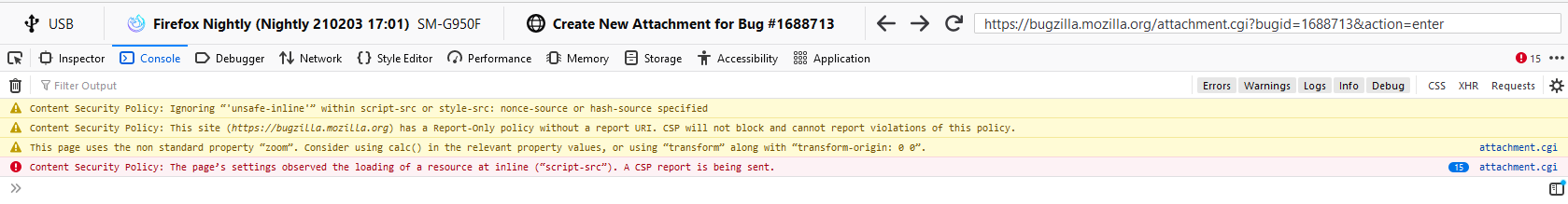 bugzilla.mozilla.org - Unable to upload attachment using "Browse a file" · Issue #66647 ...
