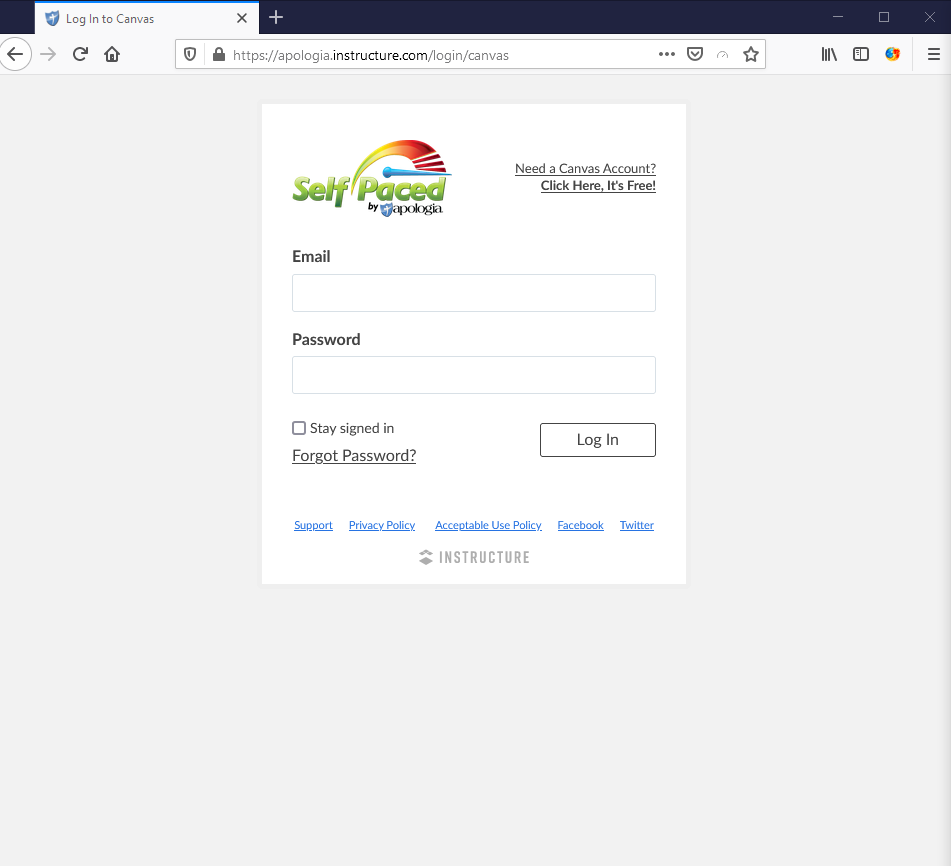 apologia.instructure.com - site is not usable · Issue #67822 · webcompat/web-bugs · GitHub
