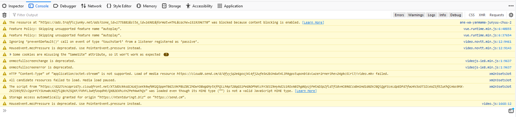 send.cm - Video doesn't play · Issue #68219 · webcompat/web-bugs · GitHub