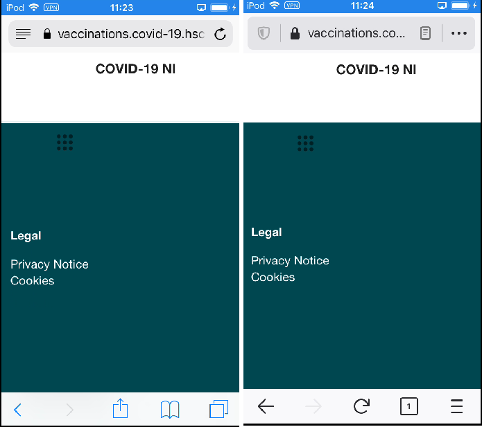 vaccinations.covid-19.hscni.net - desktop site instead of mobile site ...