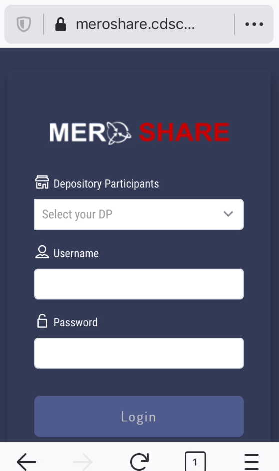 meroshare.cdsc.com.np - desktop site instead of mobile site · Issue ...