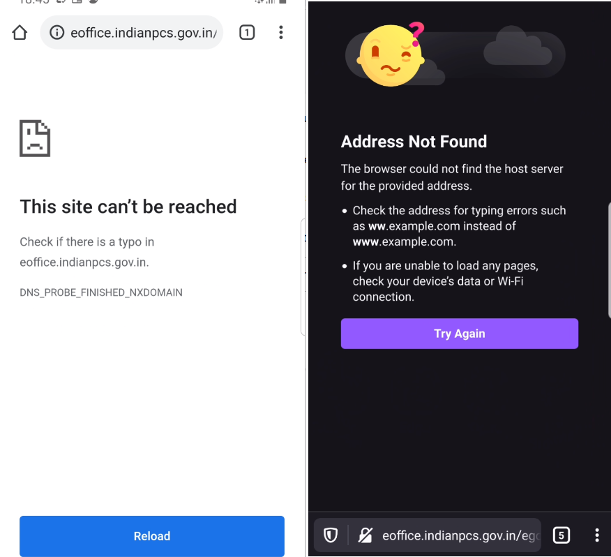 eoffice.indianpcs.gov.in - desktop site instead of mobile site · Issue #70572 · webcompat/web ...
