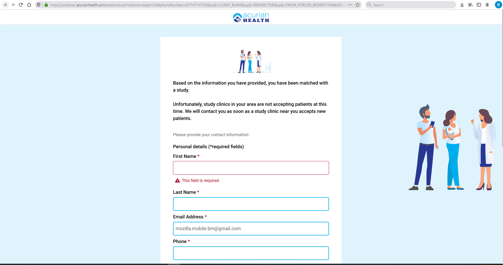 screener.acurianhealth.com - site is not usable · Issue #73839 ...