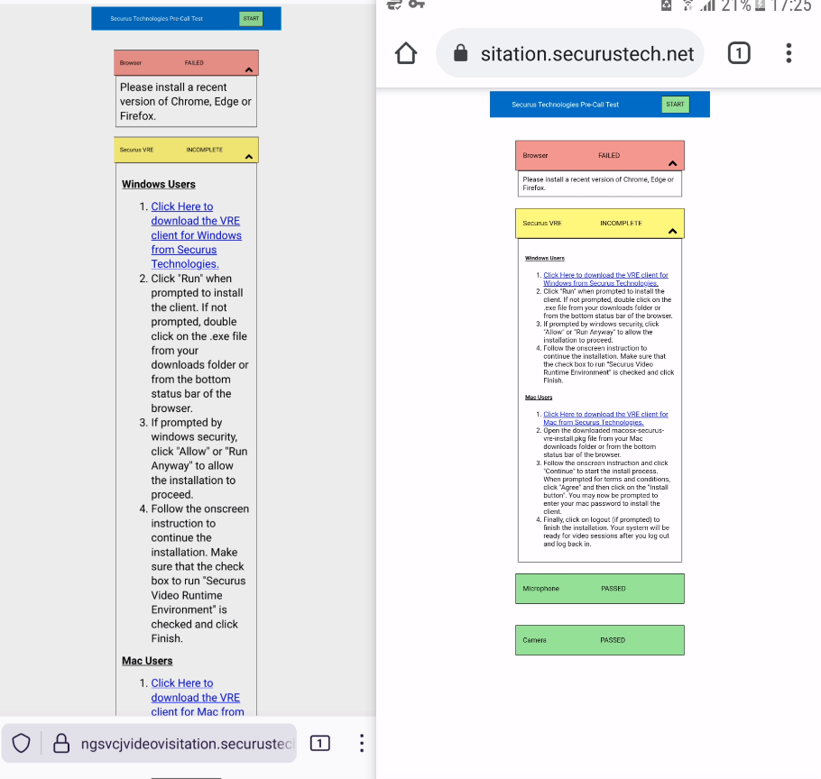 ngsvcjvideovisitation.securustech.net - video or audio doesn't play ...