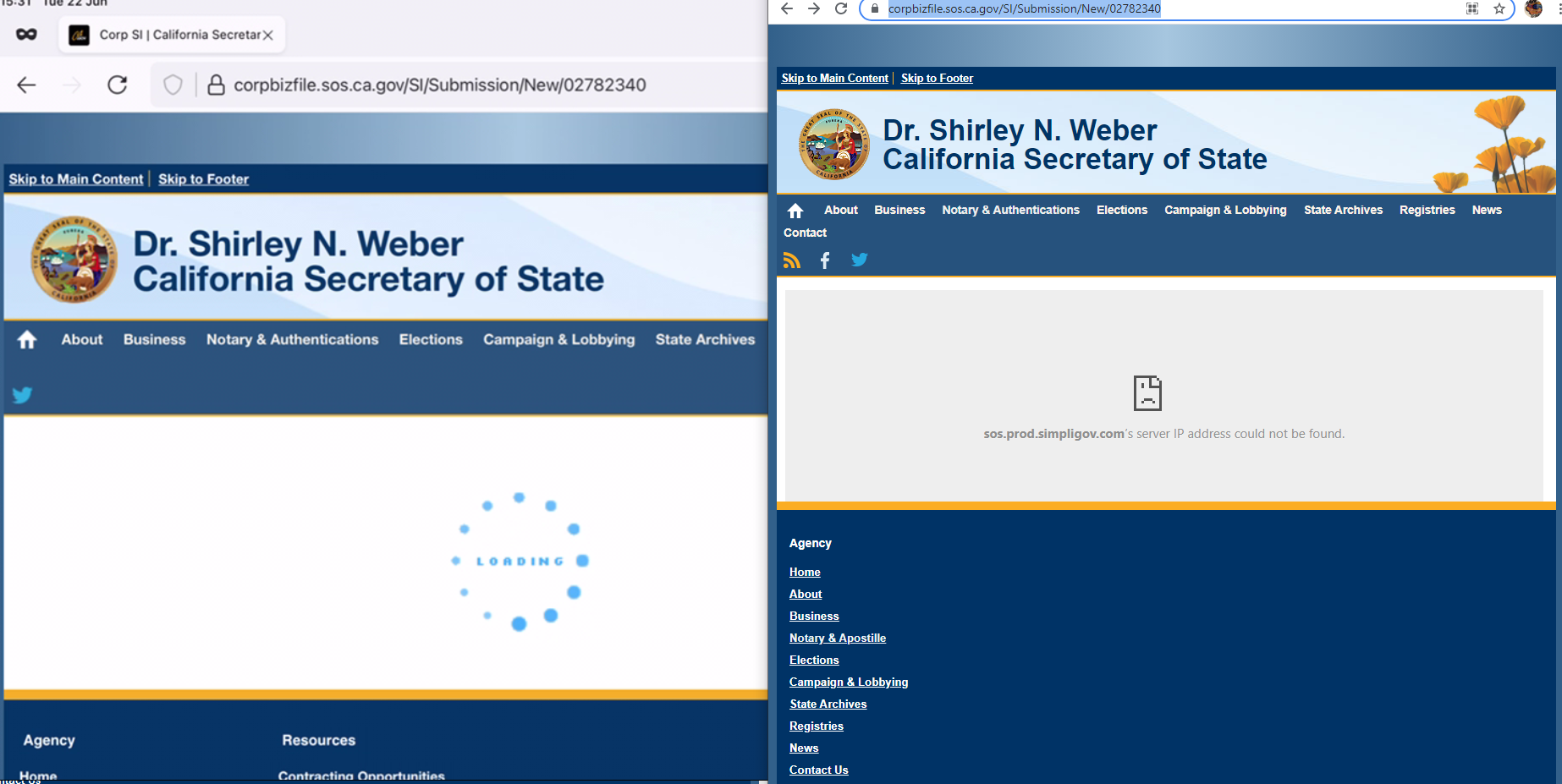 corpbizfile.sos.ca.gov - site is not usable · Issue #77572 · webcompat ...