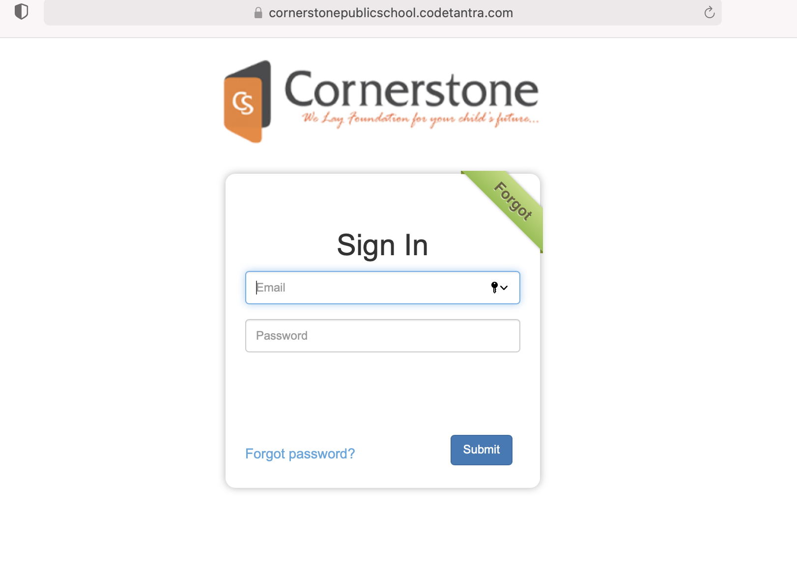 cornerstonepublicschool.codetantra.com - video or audio doesn't play ...