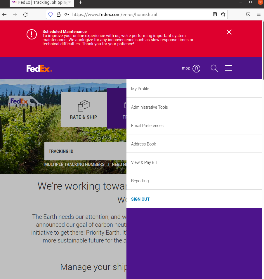 www.fedex.com - site is not usable · Issue #80805 · webcompat/web-bugs · GitHub