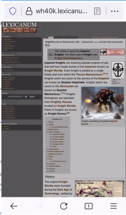 wh40k.lexicanum.com - Incorrect redirect when requesting desktop site ...
