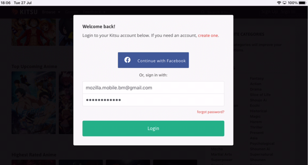 kitsu.io - Unable to login · Issue #75969 · webcompat/web-bugs · GitHub