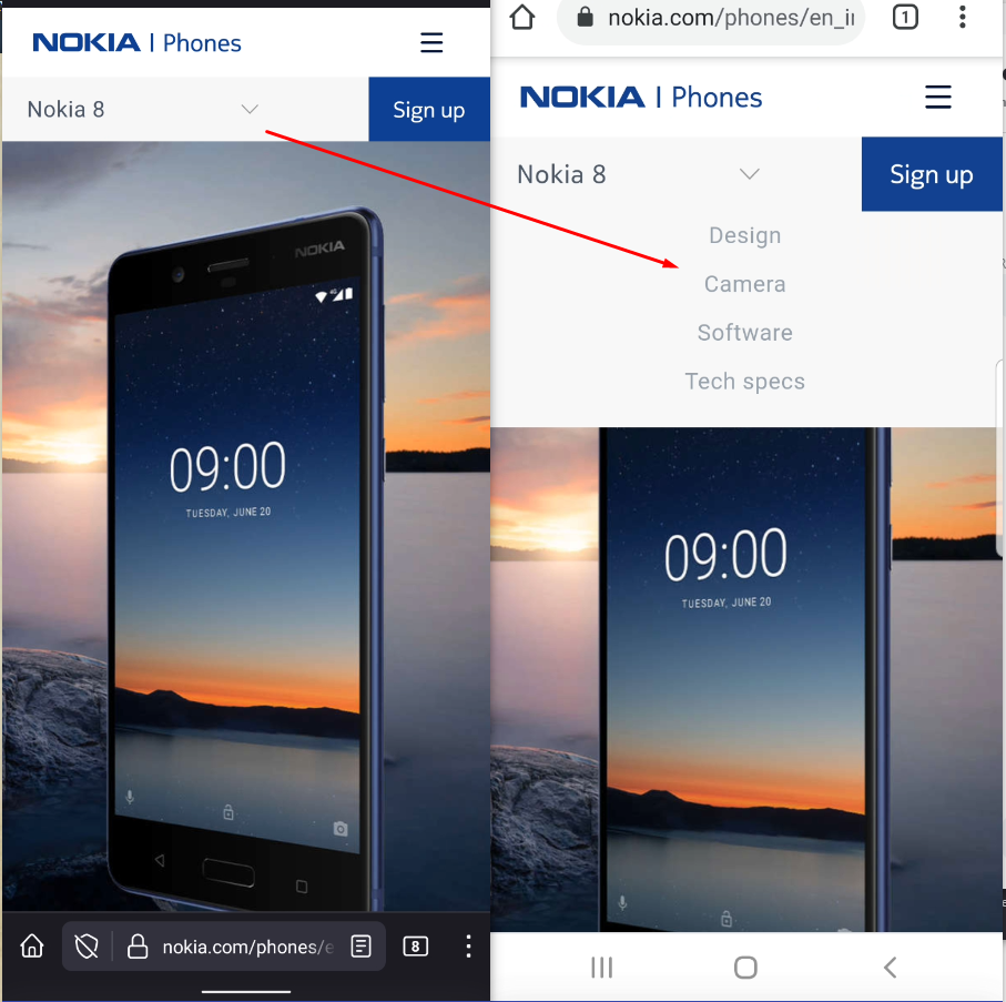 www.nokia.com - Drop-dowm menu is not triggered · Issue #81796 ...