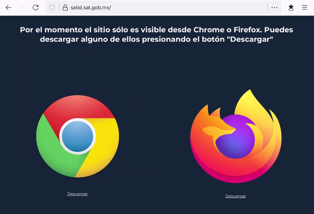 satid.sat.gob.mx - Firefox is unsupported browser · Issue #86262 · webcompat/web-bugs · GitHub
