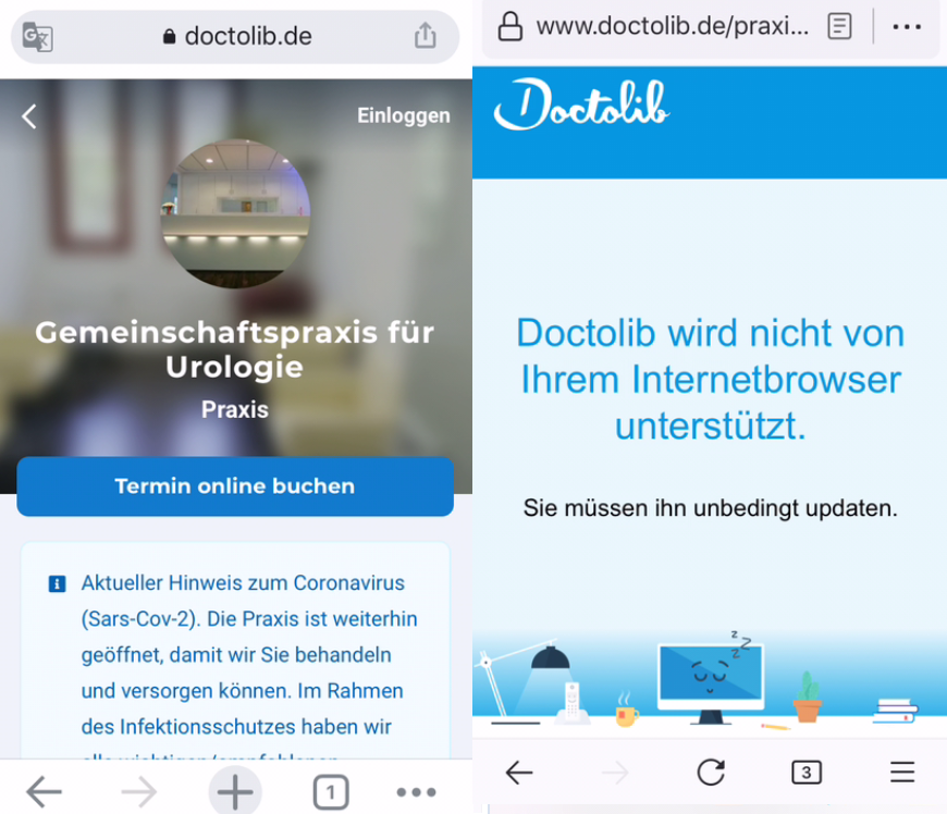 www.doctolib.de - Firefox is unsupported browser · Issue #86394 · webcompat/web-bugs · GitHub