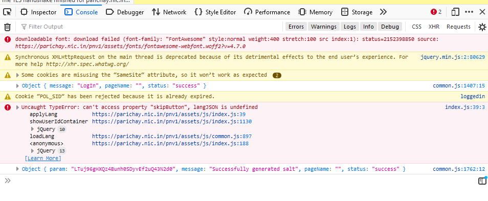 parichay.nic.in - Site keeps reloading · Issue #87841 · webcompat/web-bugs · GitHub