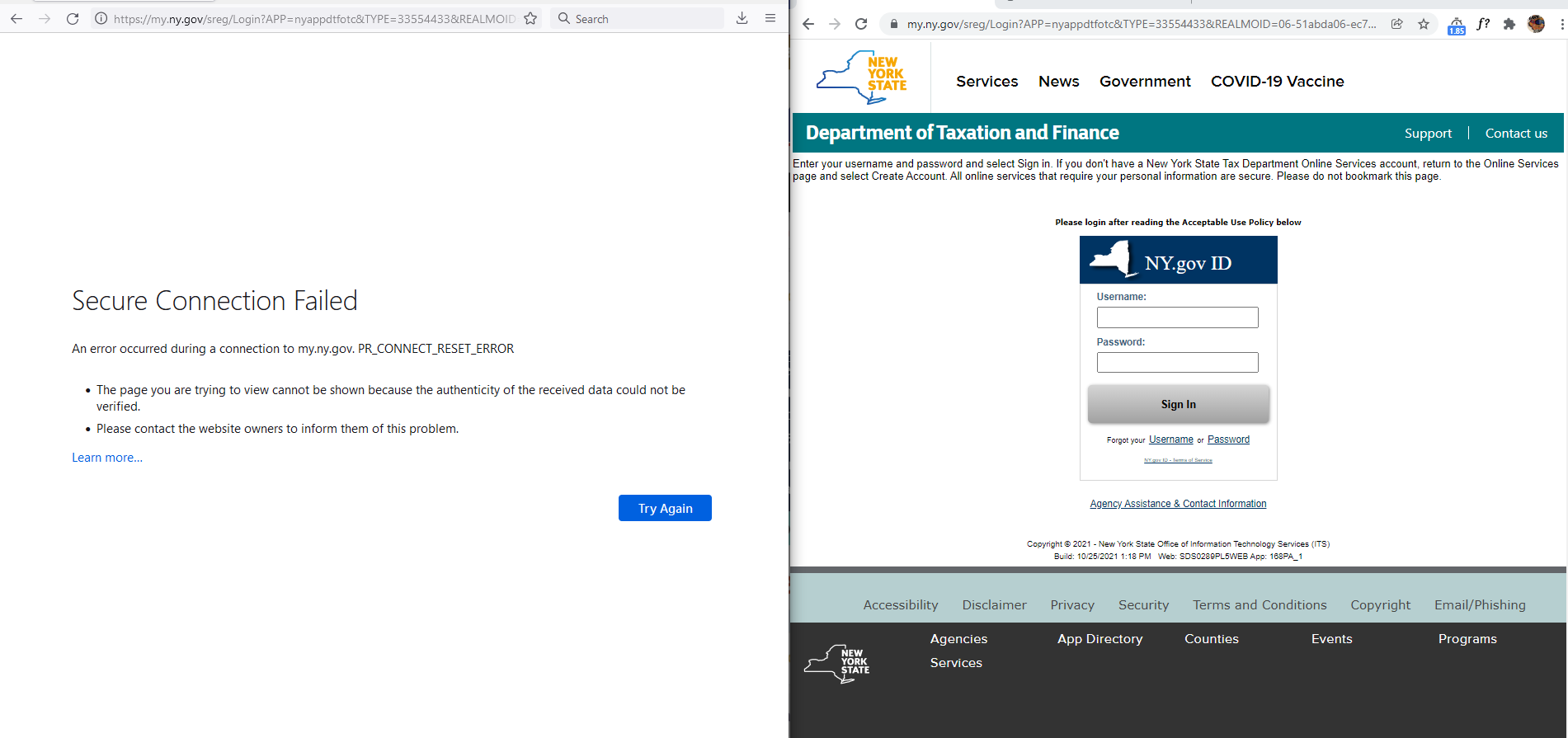 www.tax.ny.gov - "Secure connection failed" when trying to log in · Issue #96798 · webcompat/web ...